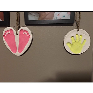 Bubzi Co Baby Footprint & Handprint Frame & Ornament Set Baby Girl Gifts & Baby Boy Gifts, Unique Baby Shower Gifts, Personalized Baby Gifts for Baby Registry, Keepsake Box for Room Wall Nursery Decor