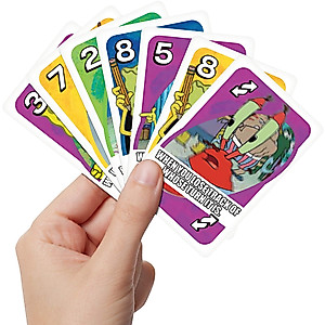 Mattel Games ​UNO Spongebob Squarepants Card Game with 112 Cards & Instructions for Players 7 Years Old & Up, Gift for Kid, Family & Adult Game Night​ [Amazon Exclusive]