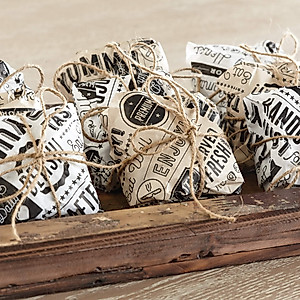 G.E.T. P-GT-1212-BR 12" x 12" Brown Food Word Text Grease-Resistant Food-Safe Wrap Paper, Deli Wrap, Clipper Mill (1000 Pieces)