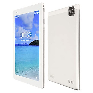 aqxreight Calling Tablet, 4GB RAM 64GB ROM 720x1280 Resolution 100-240V 8.1 Inch Tablet 2.4G 5G WiFi for Watching for Android 10 (US Plug)