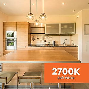 Feit Electric LED Clear A19 Medium Base Light Bulb - 60W Equivalent - 15 Year Life - 810 Lumen - 2700K Soft White - Dimmable | 4-Pack