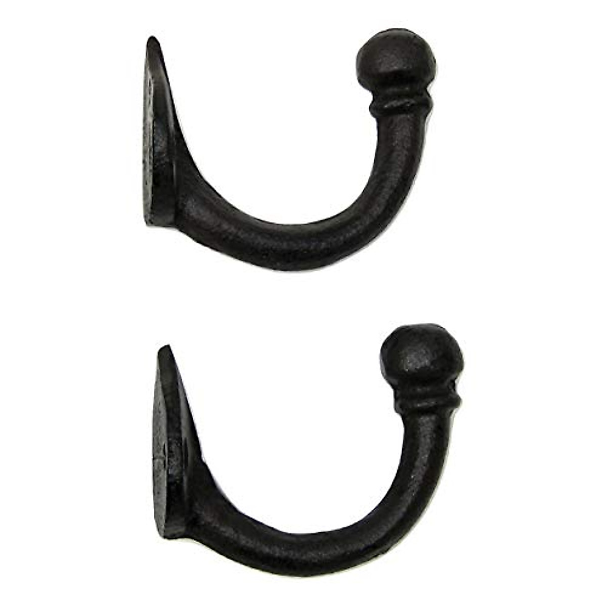 BSA Cast Iron Coat Hat Hooks 2.5 Inch Set of 2 Robe Stocking Hangers Antique Vintage Style