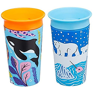 Munchkin 17424: 9Oz Miracle 360° Wildlove Sippy Cup - 2Pk (Assorted)