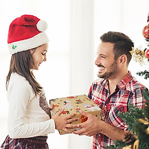 AircooL Dog Gift Wrapping Paper, Puppy Paw Birthday Gift Wrap Paper, 6 Folded Sheets 30 x 20 Inch Dog Gift Paper for Kids Boys Girls Family Friends Kids Christmas Holidays