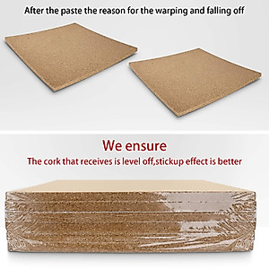 ODOME Cork Board Tiles 12”X 12” – 1/2” Thick Cork Board – Bulletin Board – Pin Board Decoration for Pictures,Ultra Strength Adhesive Backing – 6 Pieces Cork Boards for Walls – 1 Box Push Pins