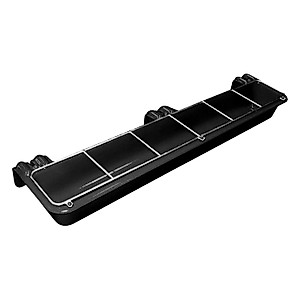 Little Giant HF9BLACK Hook Over Goat Trough Heavy Duty Galvanized Steel 9 Quart Feeder, Black (2 Pack)