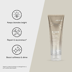 Joico Blonde Life Brightening Conditioner | For Blonde Hair | Illuminate Hydration & Softness | Add Softness & Smoothness | Sulfate Free | With Monoi & Tamanu Oil | 8.5 Fl Oz