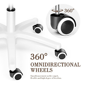 HDHNBA Cute Office Chair Home Computer Chairs Adjustable Task Chairs Modern Office Chair Makeup Chair 360° Swivel Computer Chair Mid Back Chair.