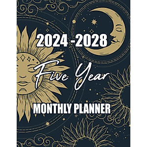 2024-2028 Five Year Monthly Planner: 5 Year 60 Months from January 2024 to December 2028 Agenda Schedule Organizer with federal holidays