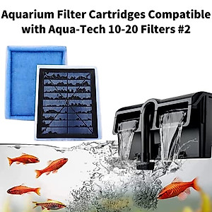 Yonice 8 Pcs Aquarium Filter #2 Cartridge,Compatible for Aqua Tech 10-20 Power Filters,Replacement for EZ-Change No.2…