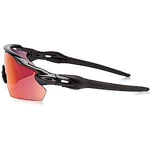 Oakley Men's OO9211 Radar EV Pitch Rectangular Sunglasses, Polished Black/Prizm Field, 38 mm