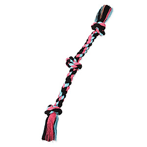 Mammoth Flossy Chews Rope Tug – Premium Cotton-Poly Tug Toy for Dogs – Interactive Rope Toy (Colors May Vary)