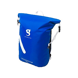 geckobrands Lightweight 30L Waterproof Backpack - Lightweight Watertight Outdoor Bag Hiking Traveling Light Water Activities