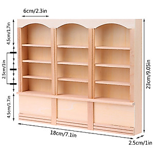 1:12 Dollhouse Mini Bookcase Display Shelf Bookshelf Locker Doll House Decor Dollhouse Furniture Accessories