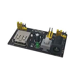 Excelity 3pcs 3.3V/5V Power Supply Module for MB102 Breadboard Kit with USB to 5.5 * 2.1mm Cord