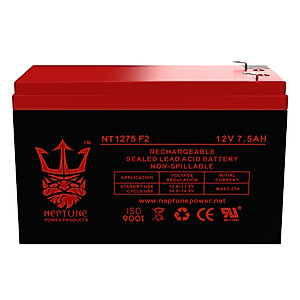 Neptune Power Products Brand Commercial Upgrade Battery for Wildgame Innovations tm. 12 Volt 7.5ah eDRENALINE Rechargeable Tab Style Battery