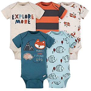 Gerber Baby Boys' 5-Pack Variety Onesies Bodysuits (Wilderness, 3-6 Months)