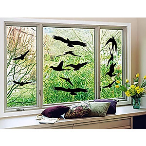 Anti-Collision Window Bird Stickers Glass Door Protection Save Birds Window Decals, 12 Pcs (Combinations)