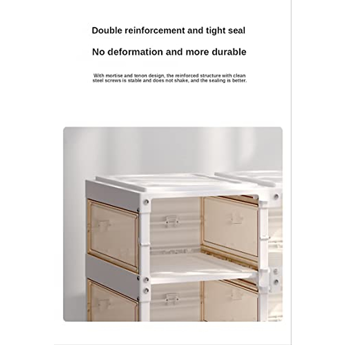 MAYIBOX 2 Rows of 12 Compartments Portable Free Stacking Transparent Thickened Shoe Box - Side Transparent Locker - Plastic Simple Shoe Cabinet - Storage 12 Pairs of Shoes(2 rows of 12 grids)