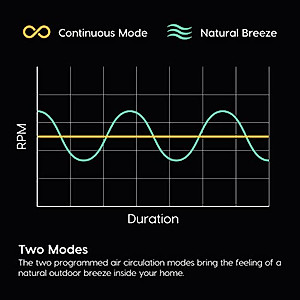 IRIS USA WOOZOO Oscillating Fan, Vortex Fan, DC Motor Quiet and Eco Friendly, 8-in-1 Fan w/ Remote/ Timer/ Multi Oscillation/ 10 Speed Settings, 89ft Max Air Distance, Medium, White