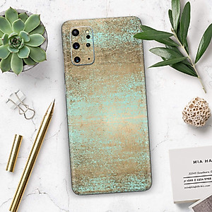 DesignSkinz Gold Scratched Foil v4 Protective Vinyl Decal Wrap Skin Cover Compatible with The Samsung Galaxy S20 (Screen Trim & Back Glass Skin)