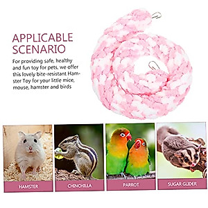 Balacoo Sugar Glider Climbing Rope Hamster Portable Rat Toy Hanging Guinea Pig Toy Hamster Climbing Toy Small Pet Climbing Rope Small Bird Swing Toy Bird Play chew The Bird Cotton Rope