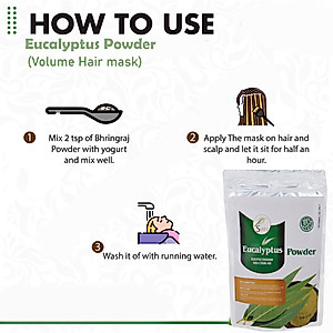 SVATV Eucalyptus Powder | Eucalyptus Staigeriana | For Hair Growth | Soothes The Scalp | Good for Skin | Size - 227g, Half Pound, 8oz