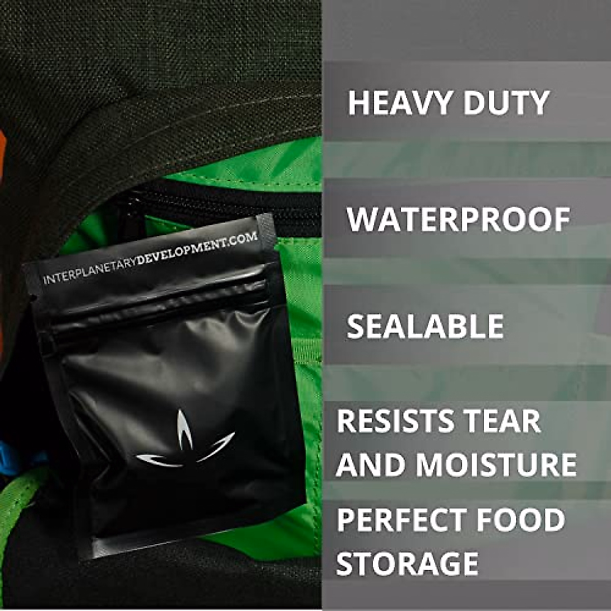 Interplanetary Development – Impulse Sealable | Heavy Duty Zip Bag | Resealable Sealing Strip | Practical | Food Storage | 100 pcs | 4 x 6 inches