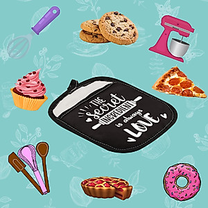 Kitchen Decor The Secret Ingredient is Always Love Oven Pads Pot Holder Baking Gift Cooking Gift (Ingredient Love)