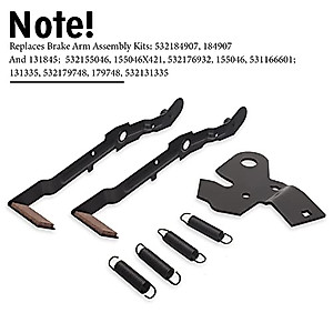 LIZEWEI 532151785 532184907 532155046 Arm Bracket Roller Cam Kit for Husqvarna Craftsman Riding Mower 42 Inch Deck LT1000 LT2000