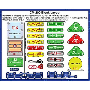 Snap Circuits 203 Electronics Exploration Kit | Over 200 STEM Projects | Full Color Project Manual | 42 Snap Modules | Unlimited Fun