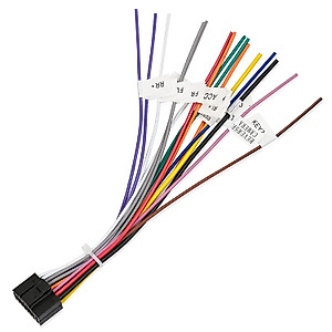 Fiegromech 16 Pin ISO Radio Wiring Harness Adapter for Android Car Stereo Radio GPS Head Unit DVD Player Power Speaker Wire Cable