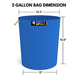 BUBBLEBAGDUDE Bubble Bags 5 Gallon 5 Bags Set - Herbal Ice Bubble Bag Essence Extractor Kit - Plant & Herb Extraction Bubble Bags with 10 x 10” Pressing Screen & Storage Bag (220 to 25-Micron Bags)