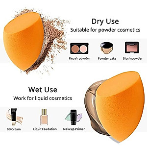 BEAKEY Makeup Sponge, 10 Pcs Latex-free and Vegan Beauty Sponge, Make up Sponge for Face Cream, Liquid Foundation & Powder Application