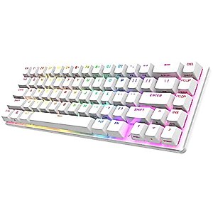 tieti 2.4GHz Wireless/Bluetooth/Mechanical Gaming Keyboard, Hot Swappable Keyboard with RGB Backlit, Full Keys Programmable, 4200mAh Battery, Cherry MX Red Switches