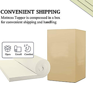 Mattress Solution High Density Foam Topper,Adds Comfort to Mattress, King, 1