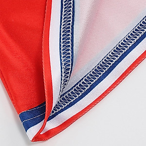 GRAJTCIN Kids Cheerleader Costume for Girls V Neck Cheer Dress Cheerleading Uniform 6-7 Years Halloween Cosplay (130, Red)