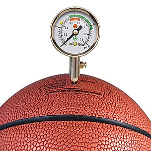 Haploon Accurate Ball Pressure Gauge Heavy Duty Metal Made,Test and Adjust The Pressure for Football Soccer Rugby Basketball Volleyball and Other Balls