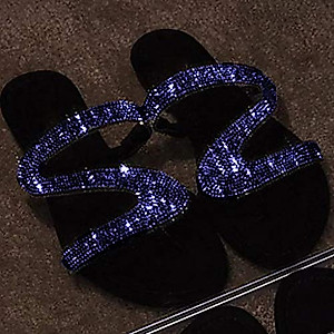 NOLDARES Sandals for Women Casual Summer,Women's 2021 Comfy Sandal Crystal Cute Summer Beach Slipper Flip Flops