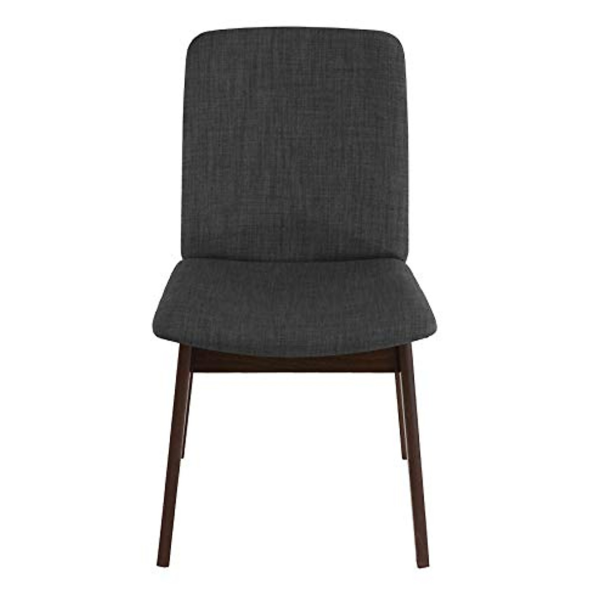Cortesi Home Bjorn Dining Chair in Charcoal Fabric, (Set of 2), Grey