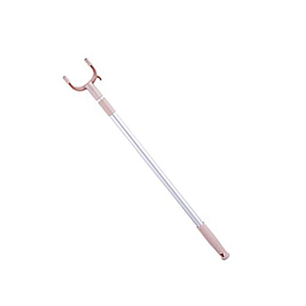 Closet Stick Pole,Closet Hook,Fashion Aluminum Alloy Telescopic Extending Reach Stick Clothes Poles/Rod/Hanger/Fork/Rail/Hooker/Stick for Clothes Rack/Closet/Ceiling/Shelf (Lotus Color)