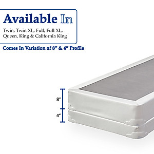 Treaton 9-Inch Gentle Firm Tight top Innerspring Mattress & 8" Wood Box Spring Set, Full, Beige