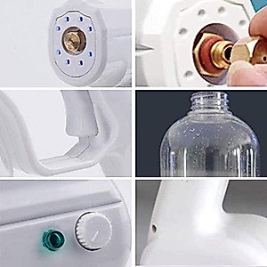 Lucasss Steam Gun, Handheld Rechargeable Nano Atomizer 27oz Large Capacity ULV Electric Sprayer Nozzle Adjustable Fogger for Home, Office, School or Garden