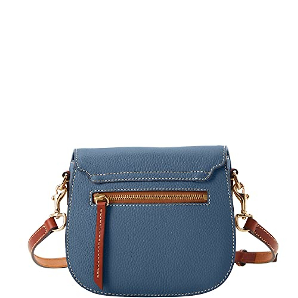 Dooney & Bourke Handbag, Pebble Grain Saddle Bag Crossbody - Blue