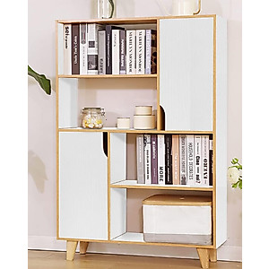 Abyssaly ﻿White Contact Paper 15.7" X 118",Peel and Stick Waterproof Vinyl Wallpaper Without Passing Through The Primary Colors,White Real Wood Grain Wallpaper for Cabinets Kitchen Furniture