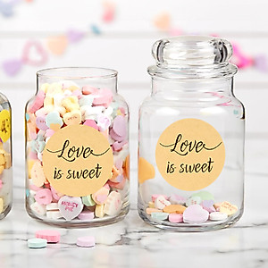 96PCS Love is Sweet Stickers Labels Wedding Favor Labels, Wedding Treat Stickers,Anniversary Stickers