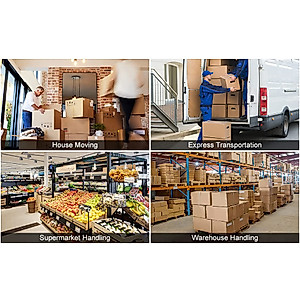 Fadidio Push Cart Dolly Dolly Cart Platform Truck Folding Foldable Flatbed Dolly Metal with Wheels Hand Trucks Platform Truck Luggage Cart Heavy Duty Rolling Tool Cart, Blue 330lbs Best Dolly Cart