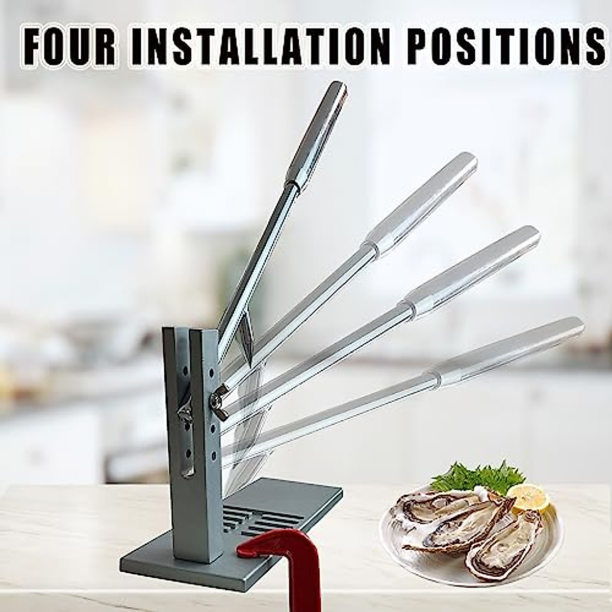 Dsyisvia Oyster Shucker Tool Set，Oyster Clam Opener，Oyster Shucking Machine, Oyster Opener with Oyster Knife for Hotel Buffets and Homes and Gift