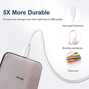 Sundix iPhone Charger, 6Pack 3FT Lightning Cable iPhone Charger Cable Charging Cord Compatible iPhone 14/13/12/12Pro/12ProMax/11/11Pro/11Pro MAX/XS/XS MAX/XR/X/8/8Plus/7/7Plus and More