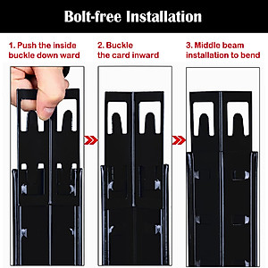 63" Storage Metal Shelving Unit, 4 Tier Heavy Duty Adjustable Steel Garage Storage Rack, Bolt-Free Assembly Multi-Use Utility Shelf with Durable MDF Boards for Office Garage Kitchen Warehouse, Black